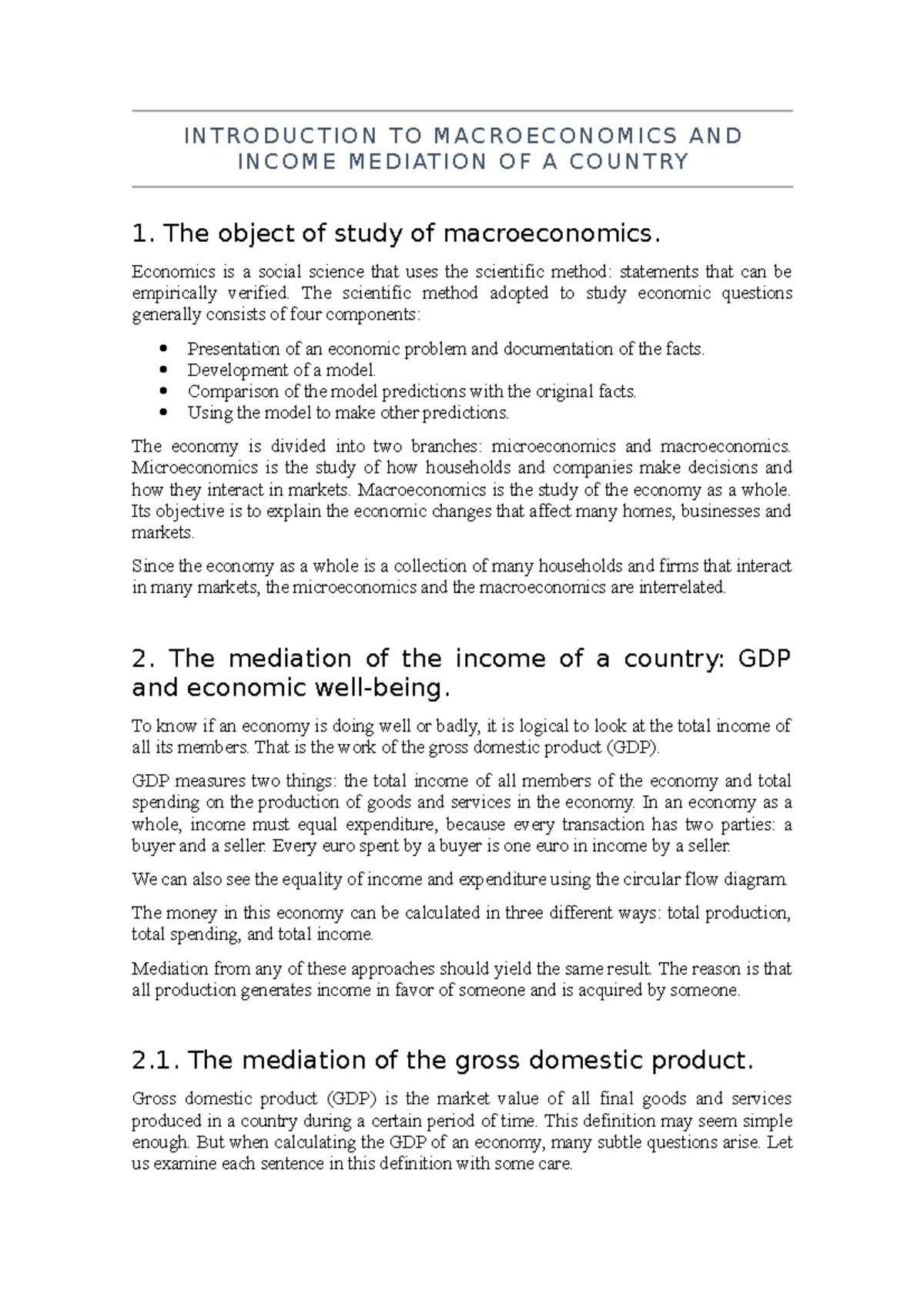Unit 4 International Economics I N T R O D U C T I O N T O M AC R O E