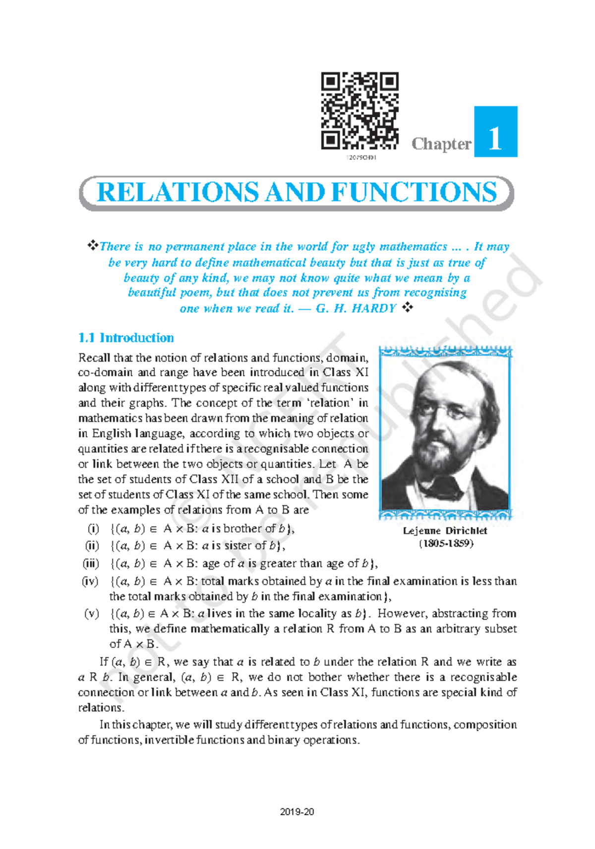 CBSE-class-12- Ncert-book-Maths-Part-1- Relations-AND- Functions-chapter-1 - ####### v There is ...