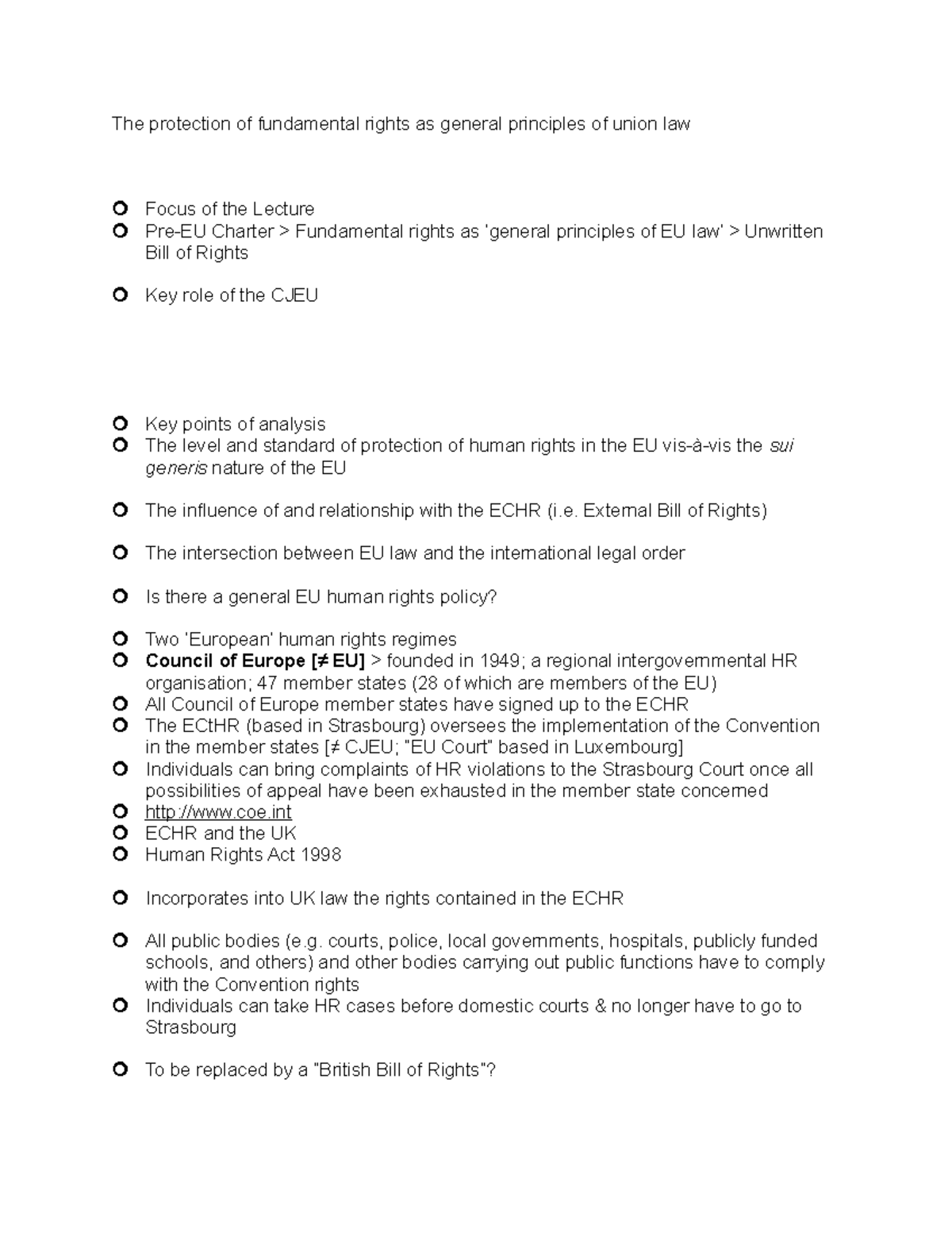The protection of fundamental rights as general principles of union law ...