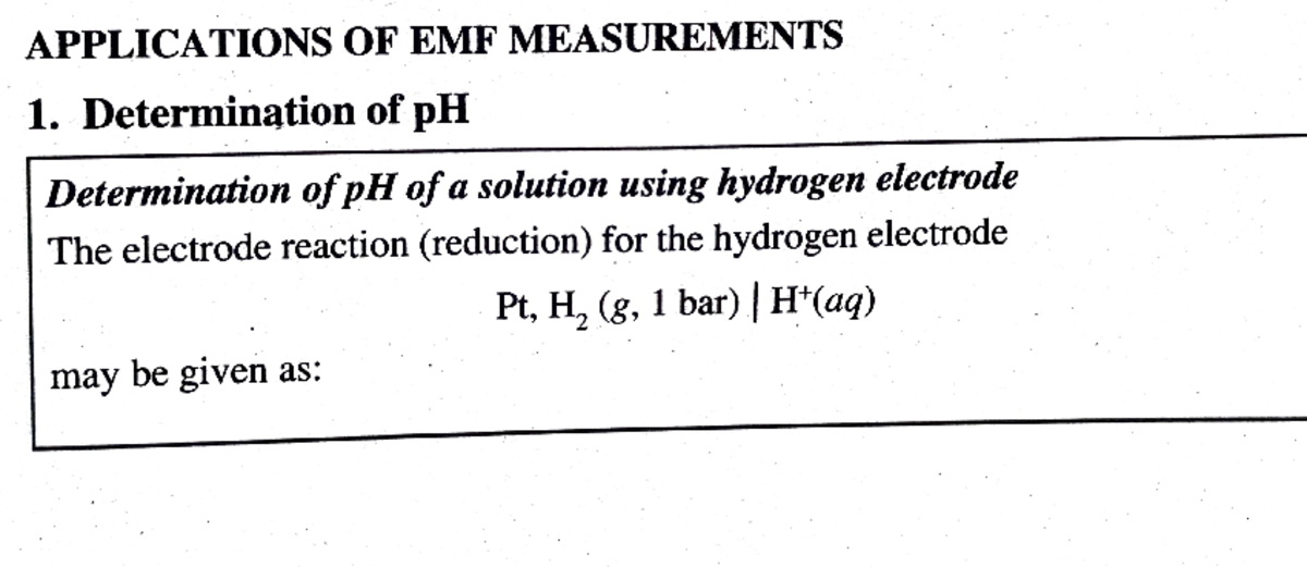 Applications of EMF measurements - APPLICATIONS OF EMF MEASUREMENTS ...