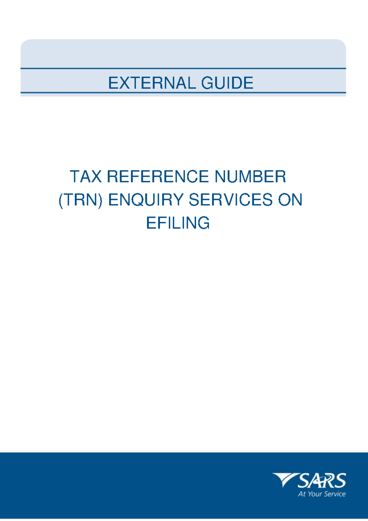 GEN ENR 01 G08 Tax Reference Number TRN Enquiry Services on e Filing ...