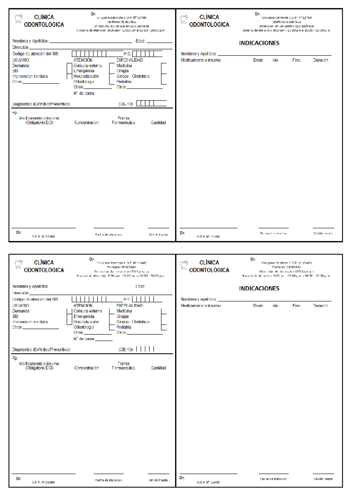 Modelo DE Receta - Editable - Dibujo y Diseño asistido por computador ...