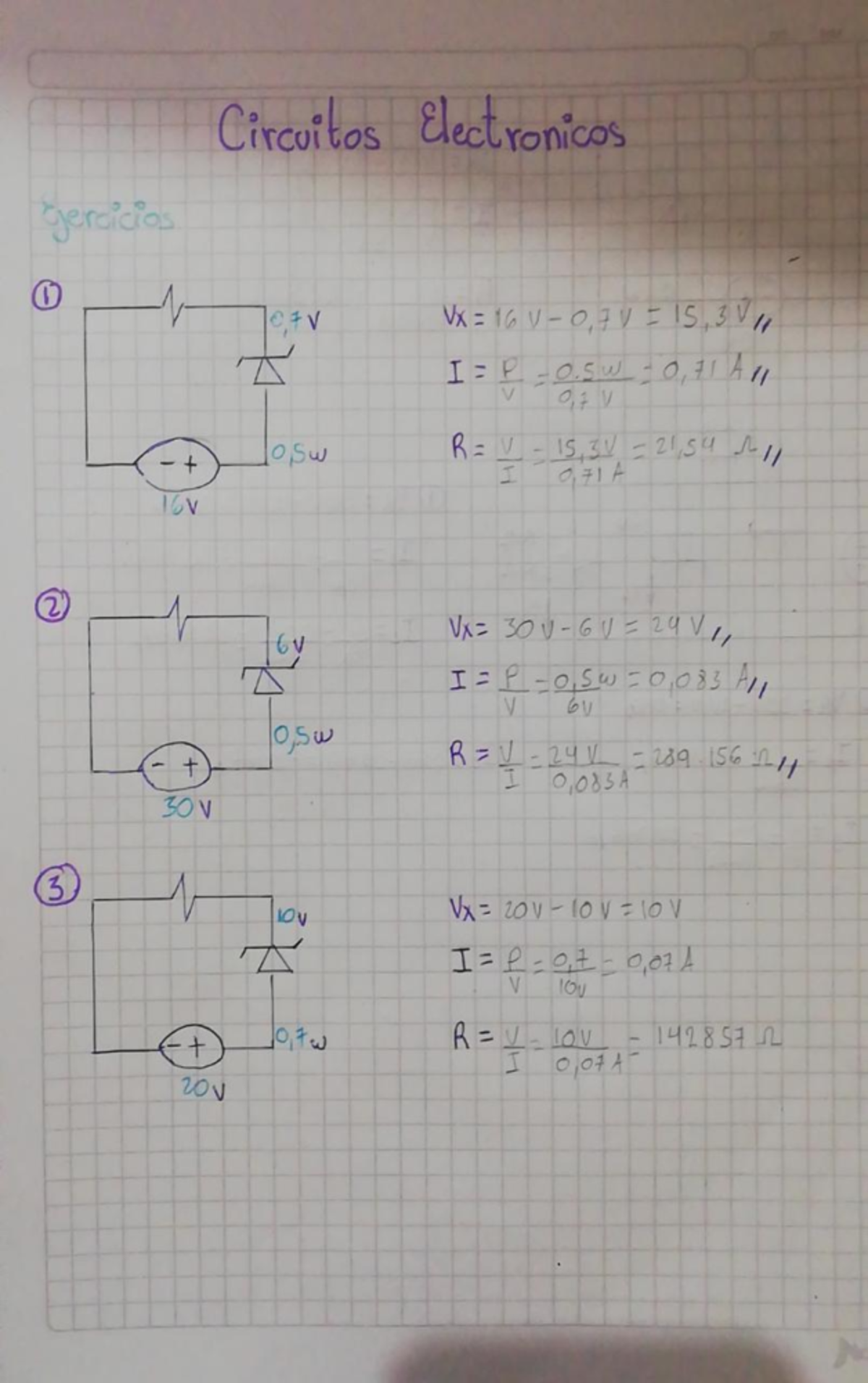 Ejercicios diodos zener c - Circuitos Electronicos - Studocu