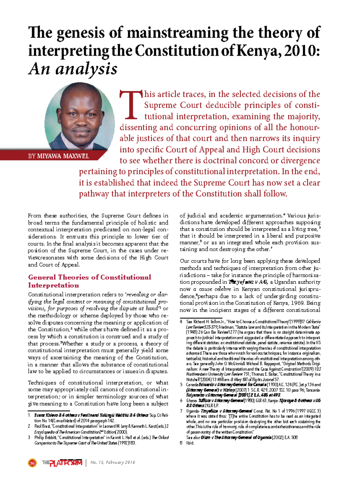 The Genesis of Mainstreaming the Theory - In the end, it is established ...