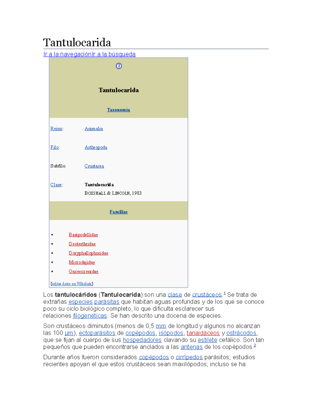 3Historia - Historia - Tantulocarida Ir a la navegaciónIr a la búsqueda ...