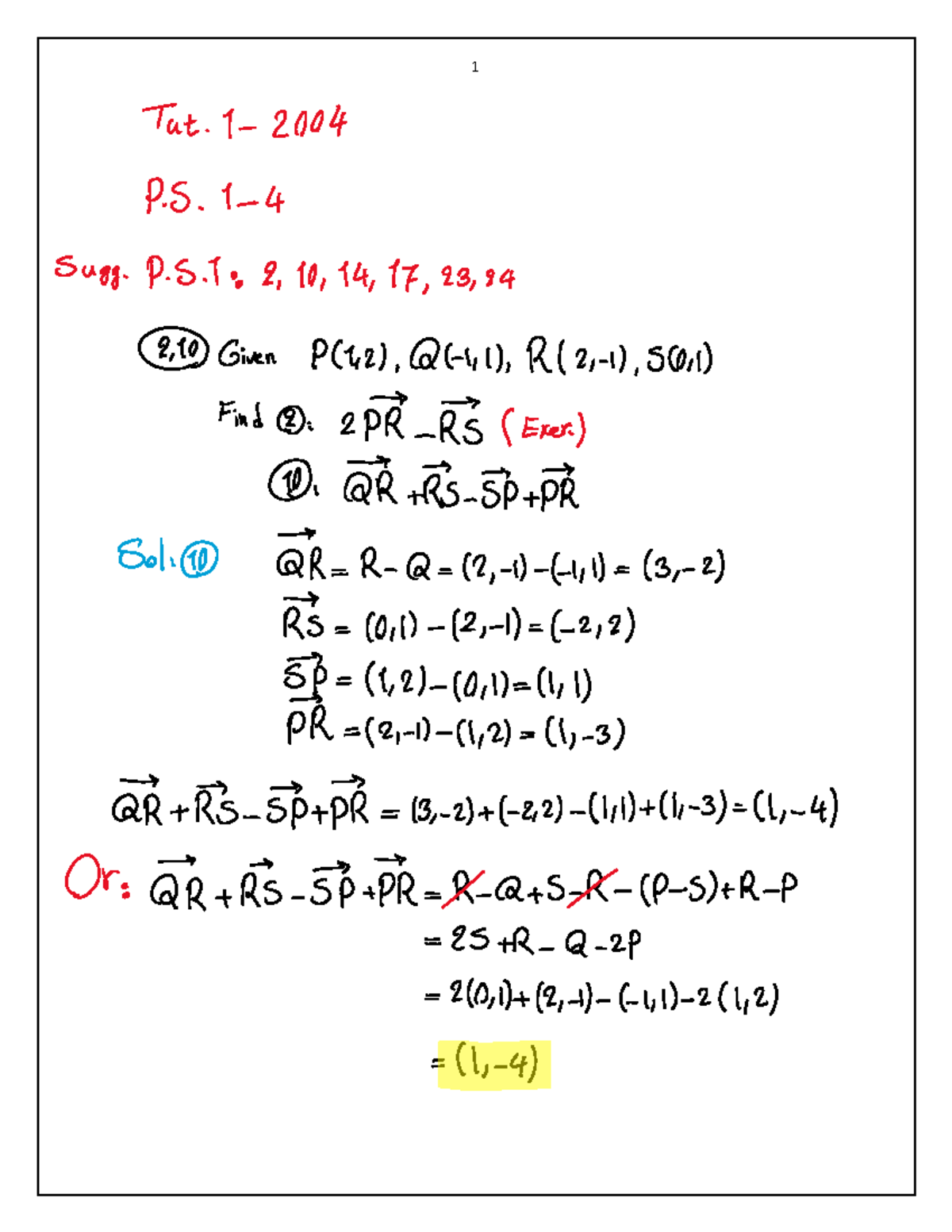 Tut. 1 - 2004 - tutorial solutions - Math 2004 - Studocu