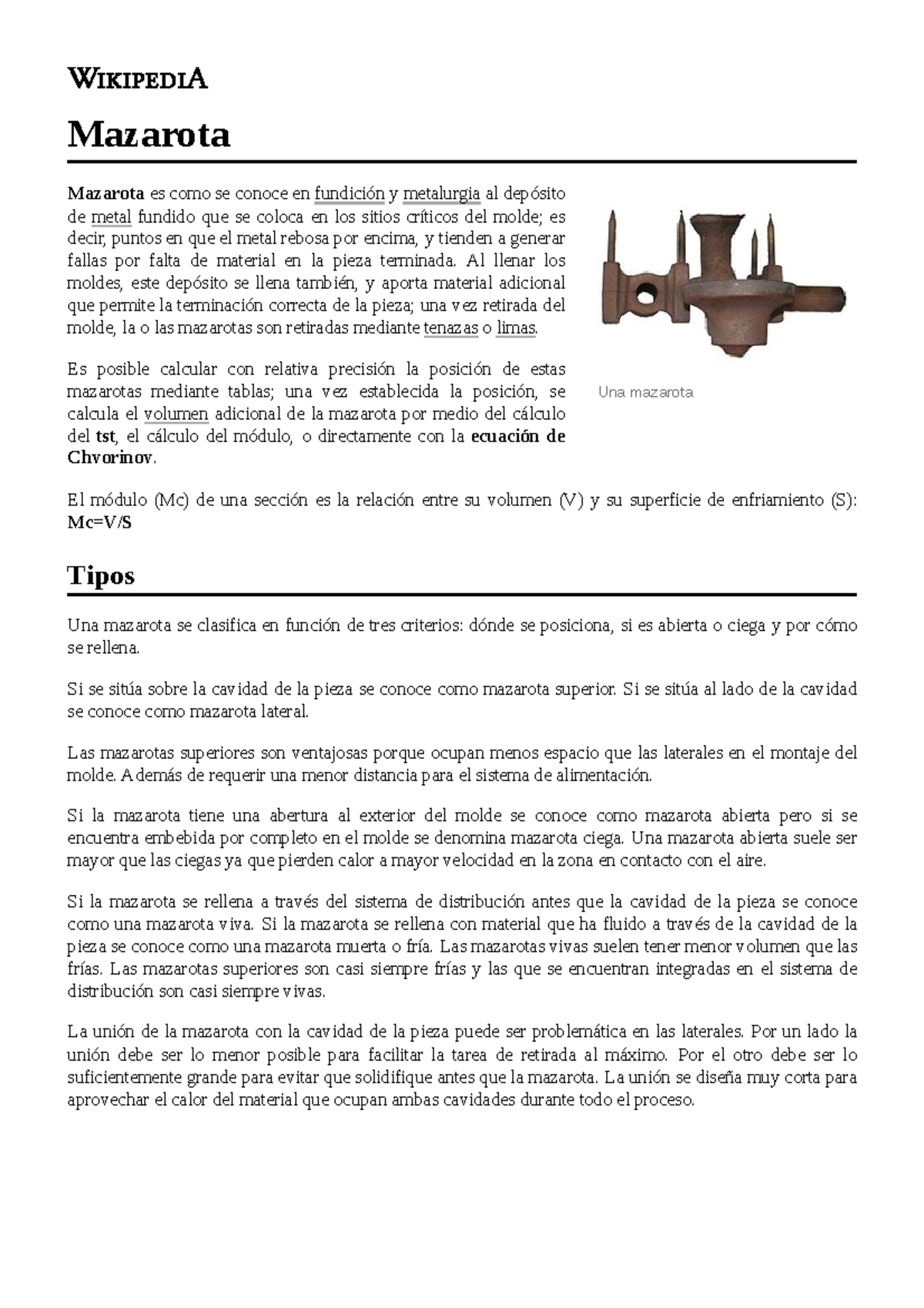 Mazarota - ola0 - Una mazarota Mazarota Mazarota es como se conoce en ...