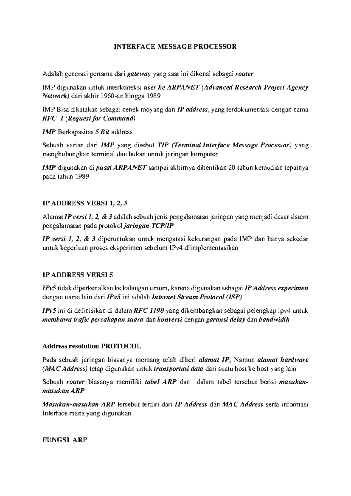 Interface Message Processor - Studocu