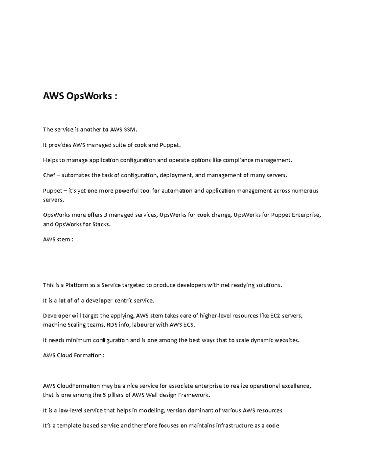 AWS Ops Works note - AWS OpsWorks : The service is another to AWS SSM ...