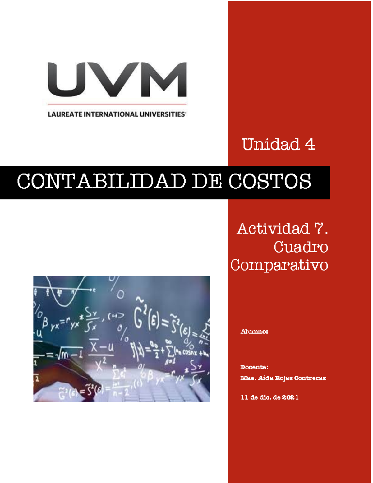 Actividad 7. Cuadro Comparativo - Contabilidad de costos - UVM - Studocu
