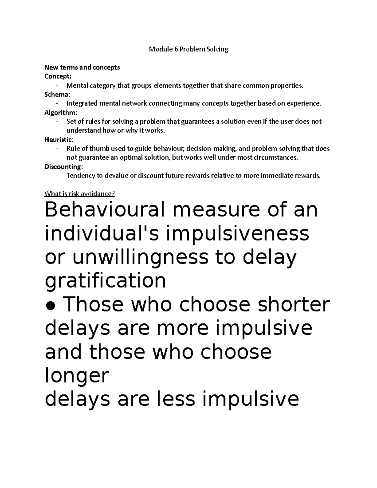 Module 6 Problem Solving - Module 6 Problem Solving New terms and ...