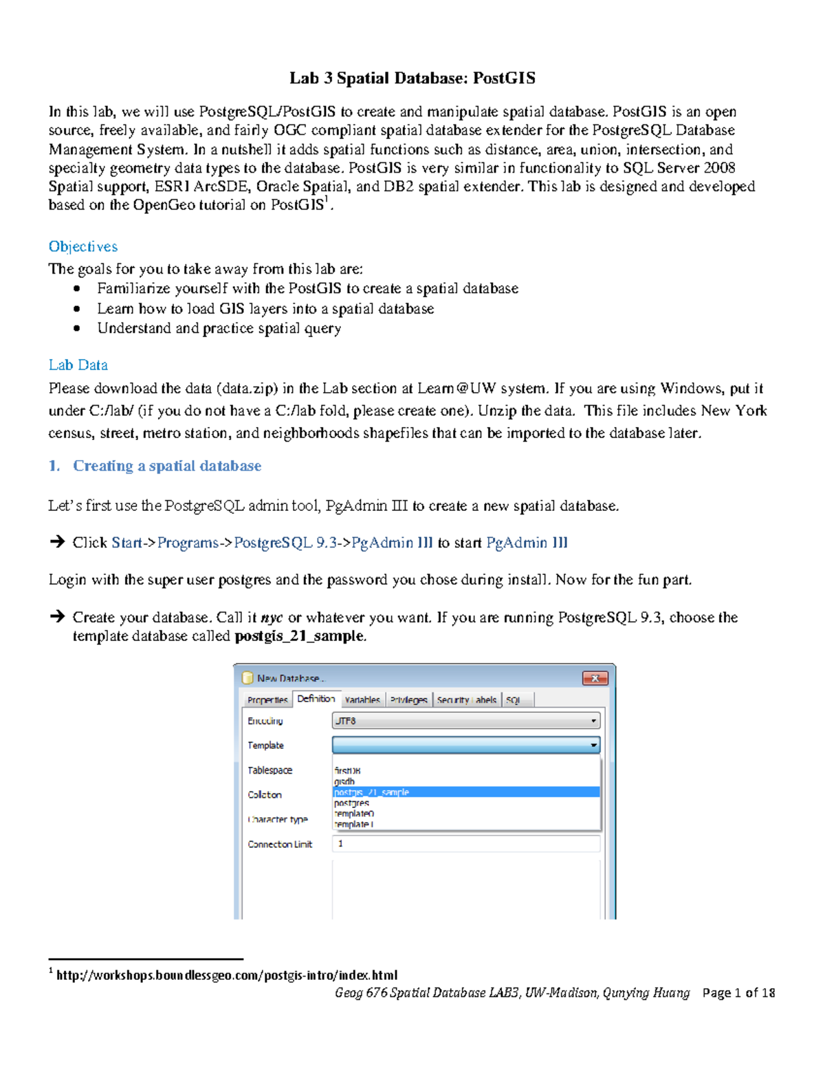Spatial Database Lab4 Post Gis 3 Lab 3 Spatial Database Postgis In