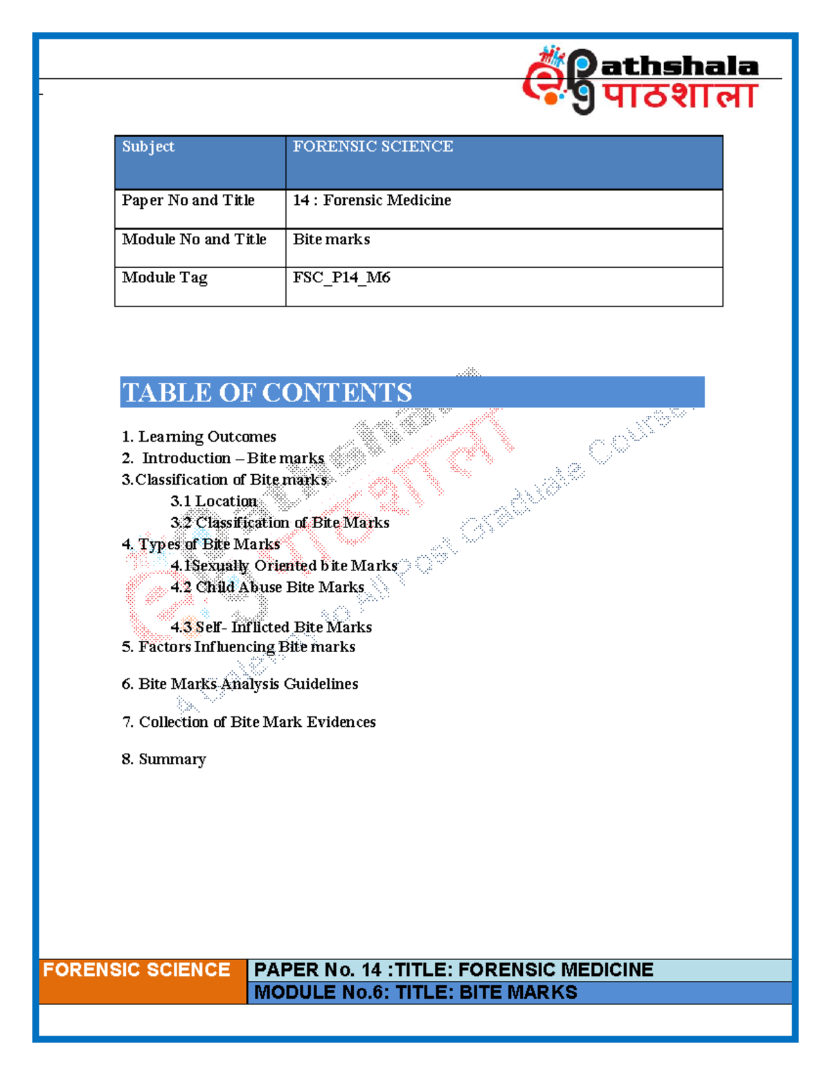 Bite marks - forensic odontology - ___ FORENSIC SCIENCE PAPER No. 14 ...