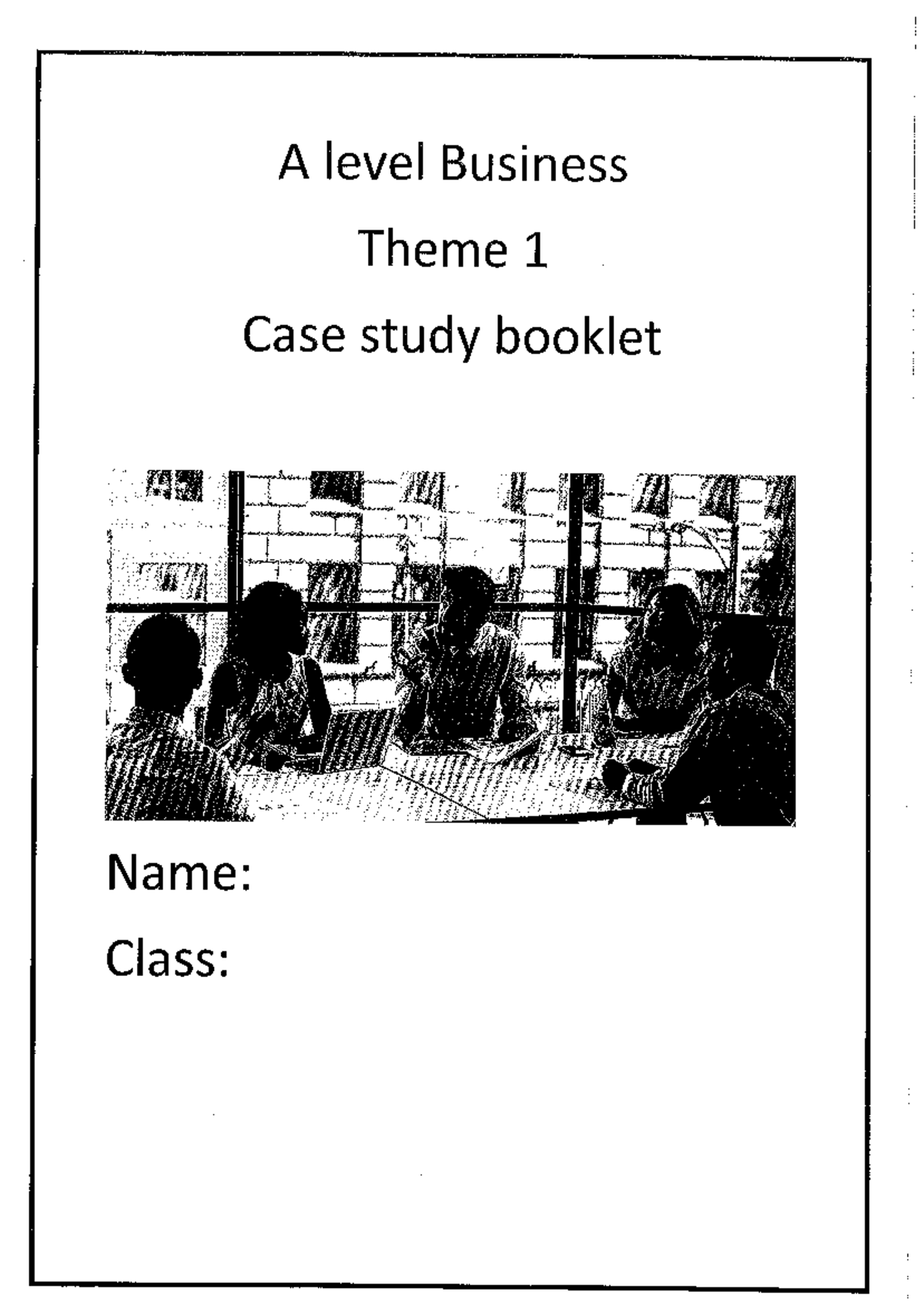 Theme 1 Case study book - them 1 cuz - Studocu