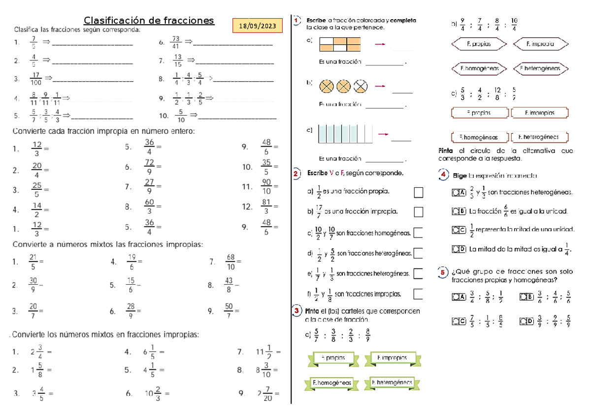 Clasificacion DE Fracciones - Matemática I - Clasificación de ...