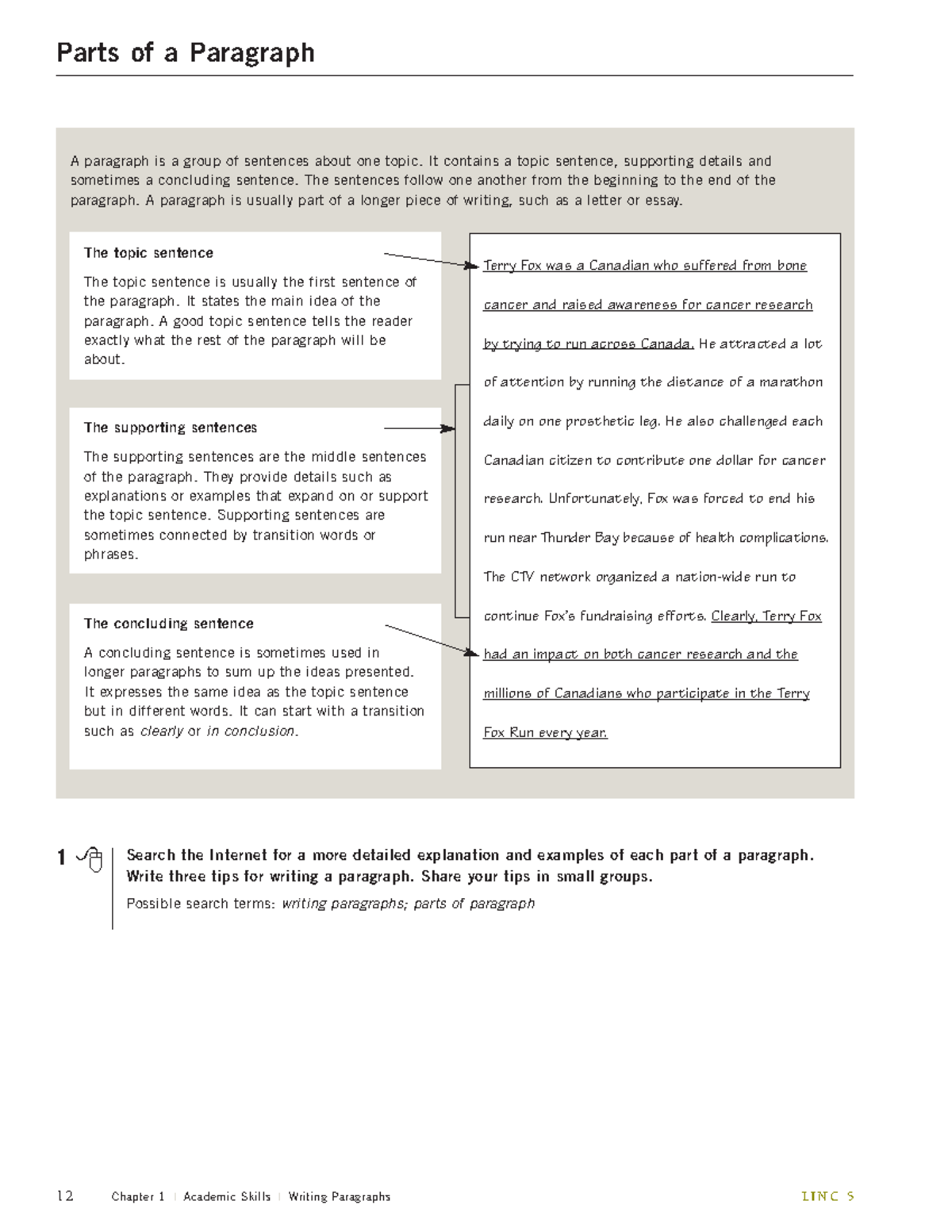 02 - Test - Parts of a Paragraph A paragraph is a group of sentences ...