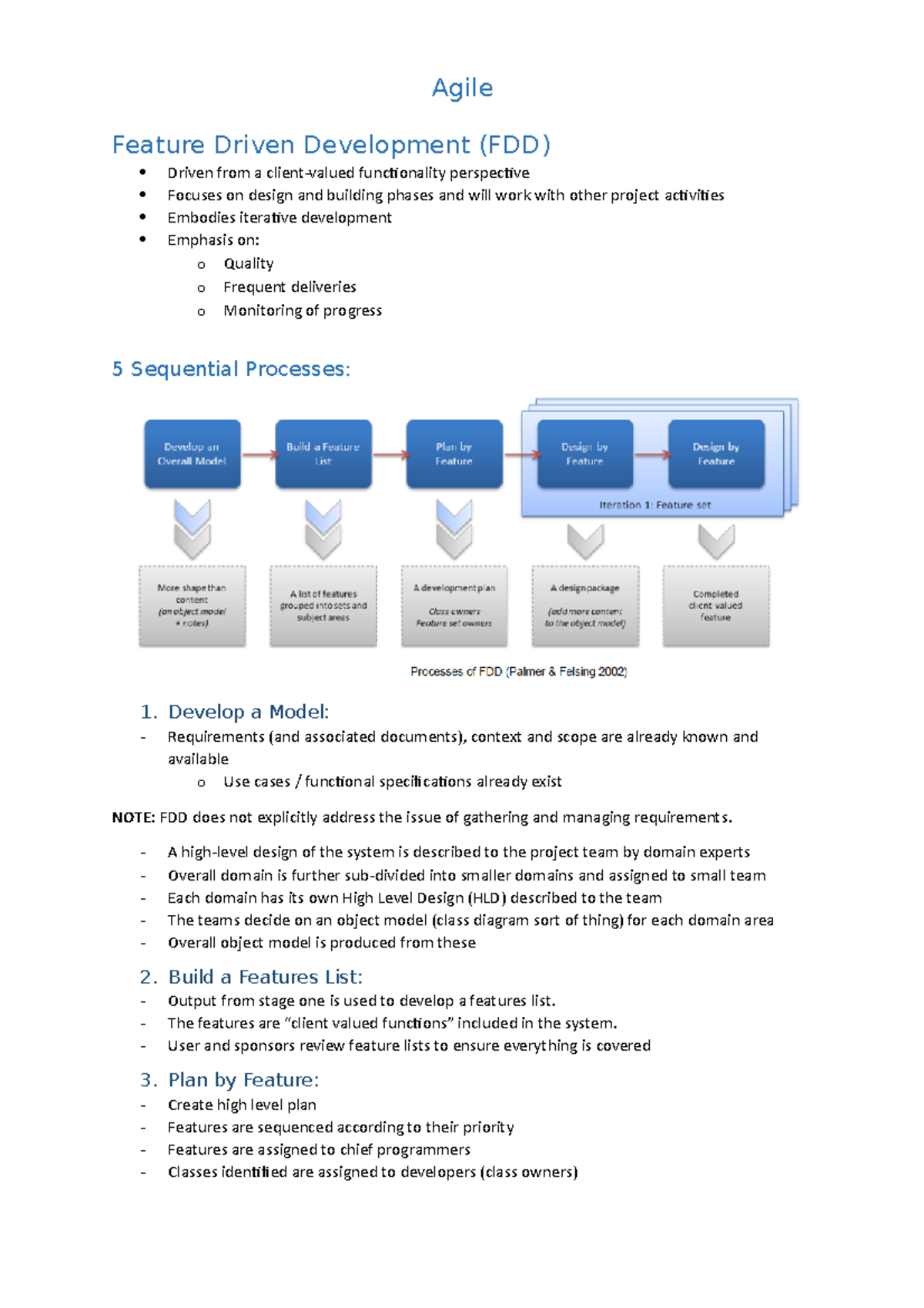 FDD - Feature Driven Development Notes - Agile Feature Driven ...