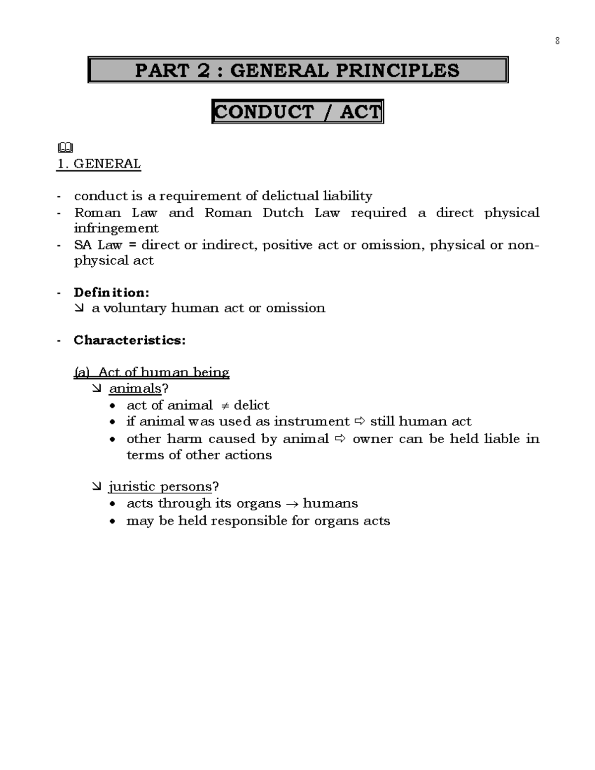 Conduct PART 2 GENERAL PRINCIPLES CONDUCT ACT 1 GENERAL conduct-part-2-general-principles-conduct-act-1-general