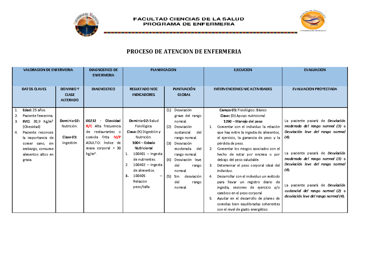 Formato DE PAE DM HTA - Trabajo - FACULTAD CIENCIAS DE LA SALUD ...