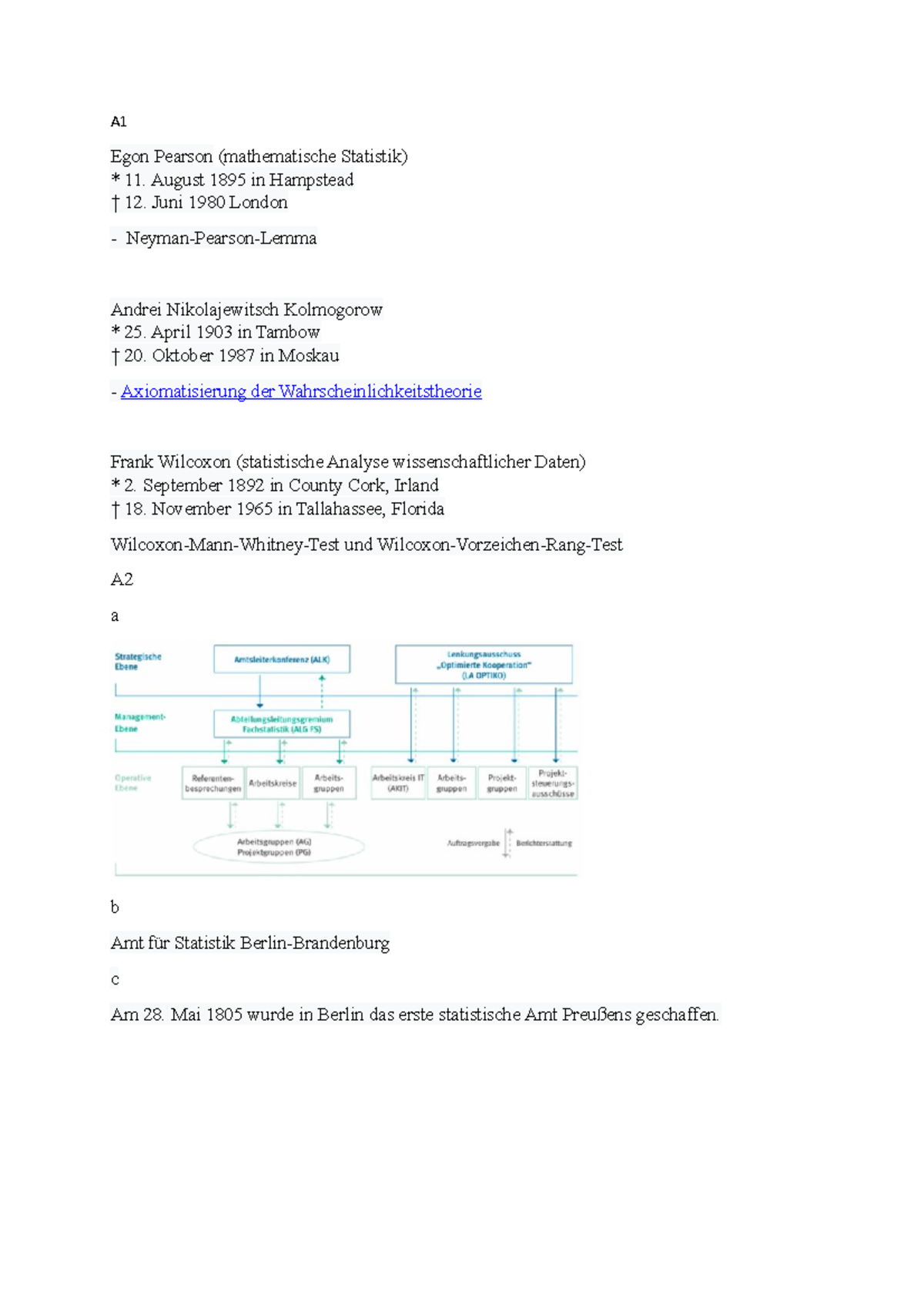 Aufgabe 1 Finanzierung - A Egon Pearson (mathematische Statistik ...