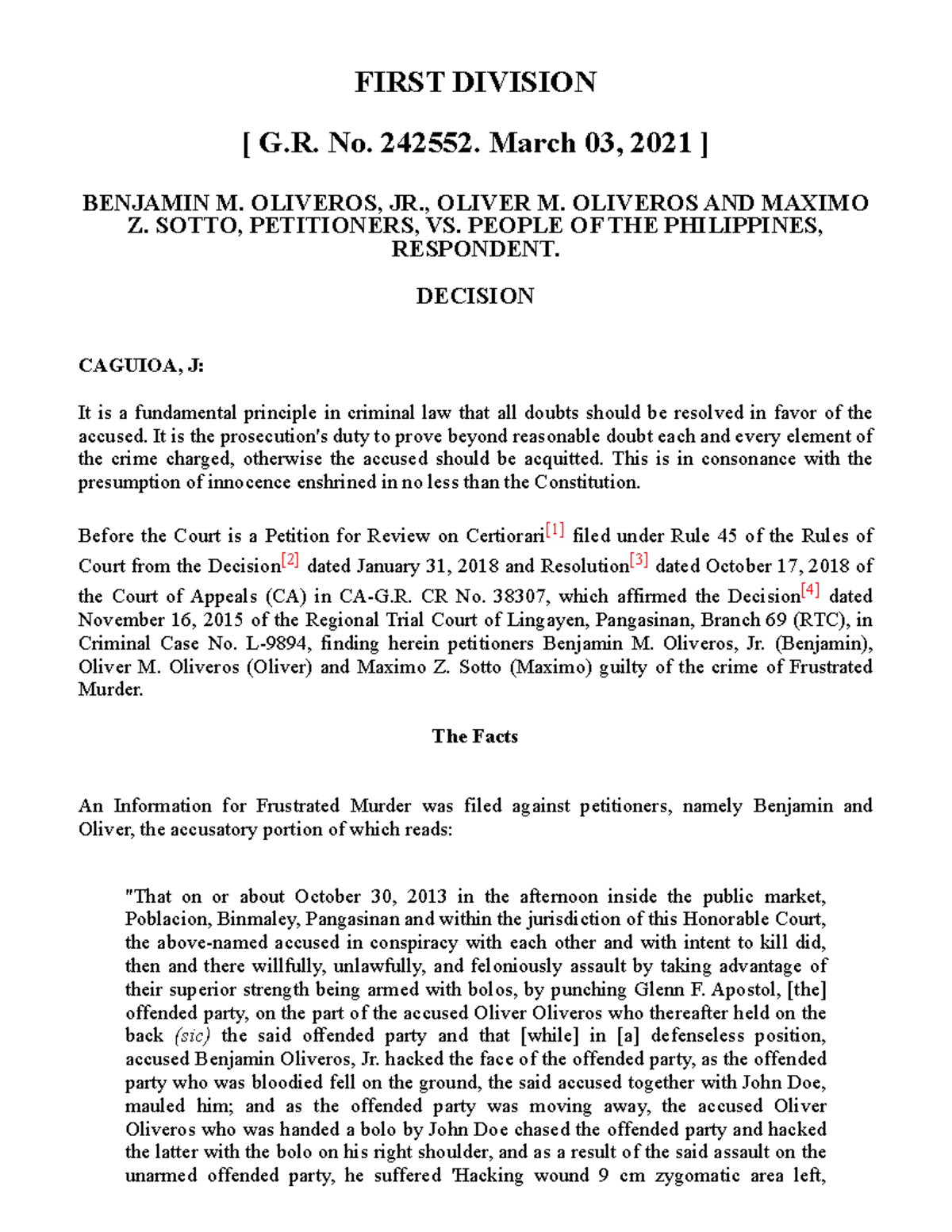 3. Benjamin M. Oliveros, JR., Oliver M. Oliveros AND Maximo - FIRST ...