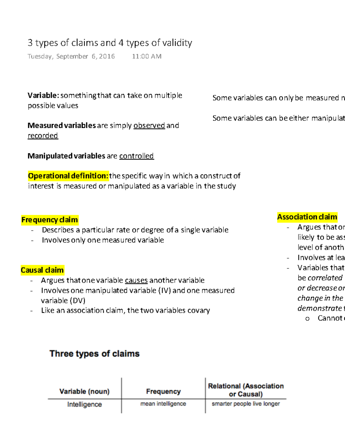 3 types of claims and 4 types of validity - 3 types of claims and 4 ...