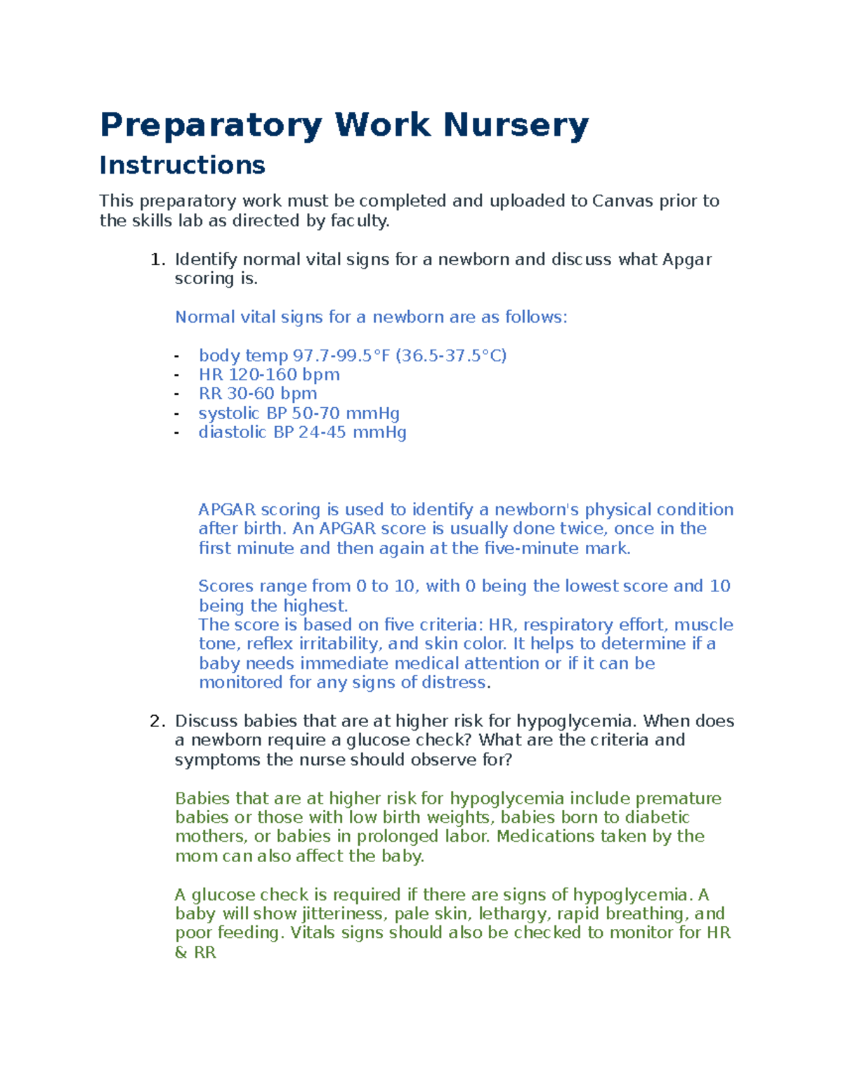 Preparatory Work Nursery - Preparatory Work Nursery Instructions This ...