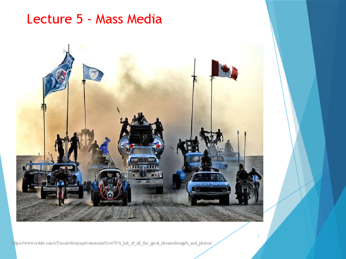 Introduction to Sociology SOC101Y - Lecture 5 - Fall 2016 - Mass Media ...