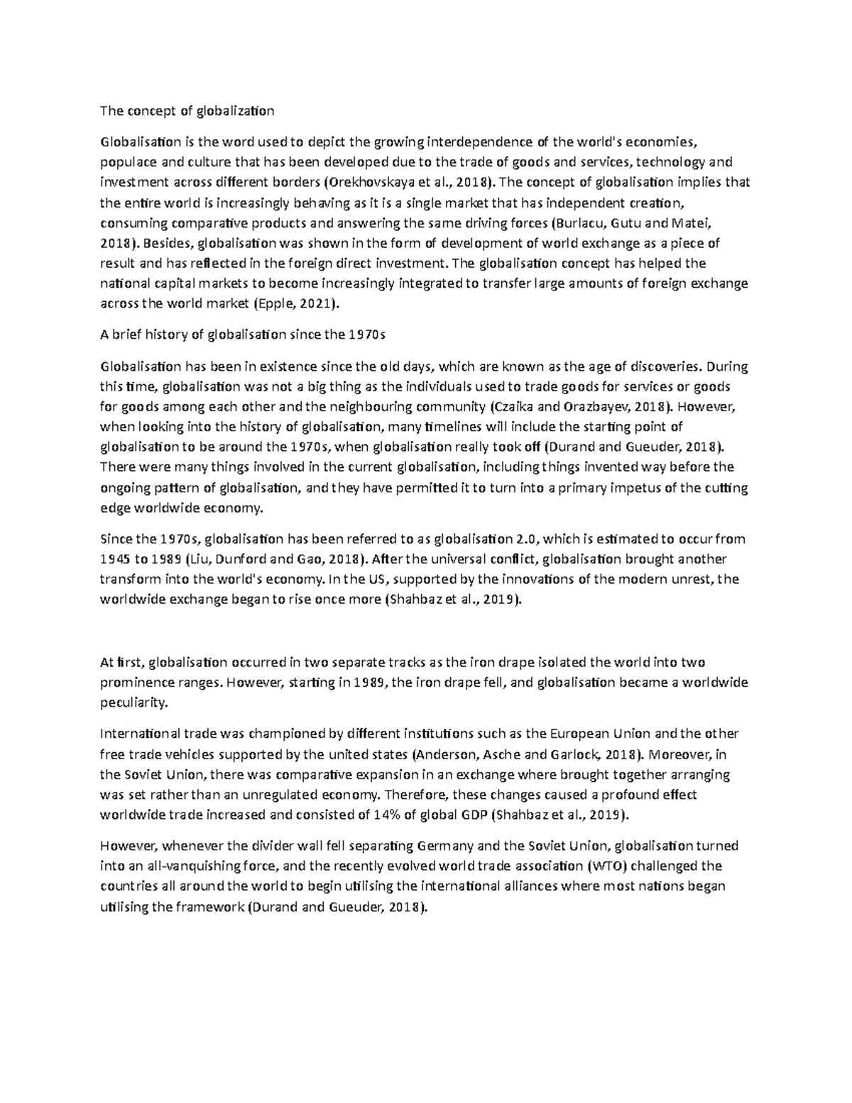 The concept of globalization (Issues in the global economy) - The concept of globalization - Studocu