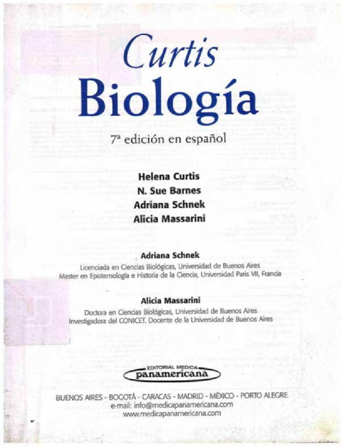 Biología - Curtis, Barnes, Schnek & Massarini - 7ed - Curtis Biología ...