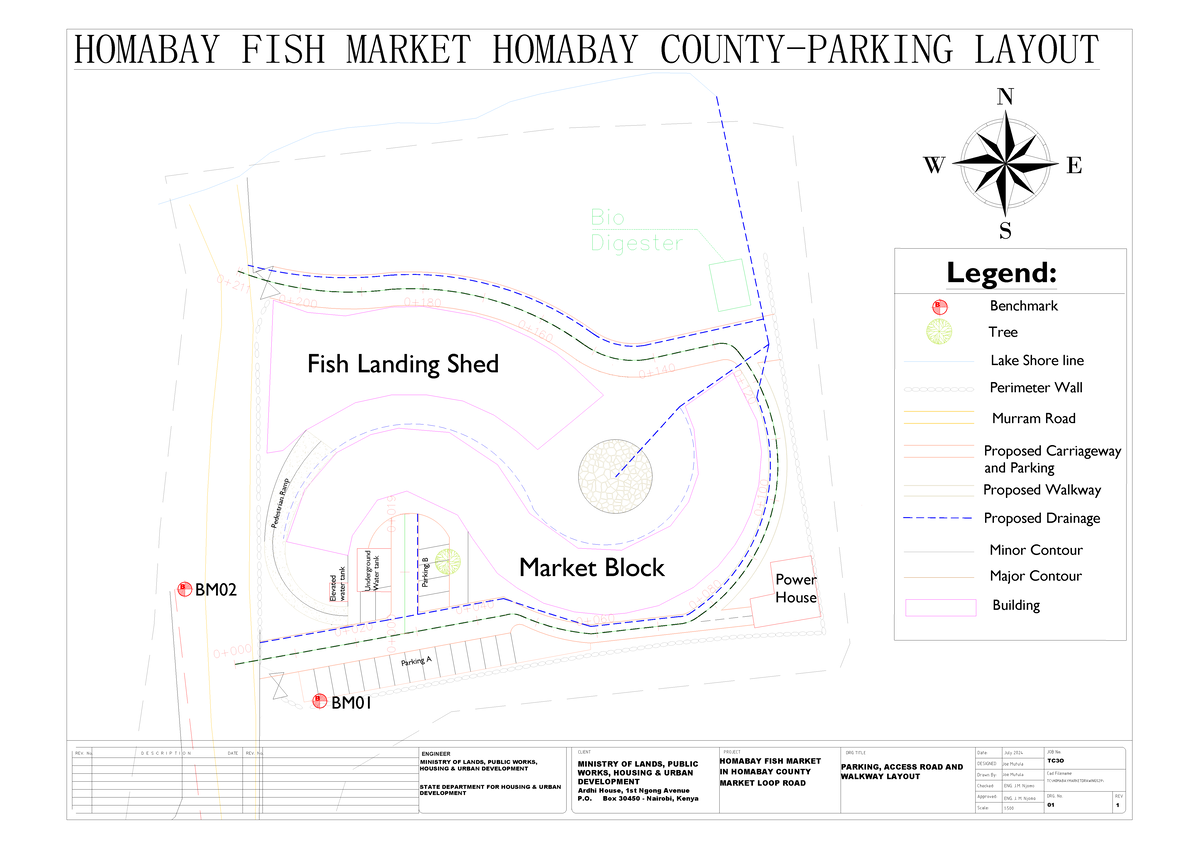 Homabay Civil Works Design Drawings - B B HOMABAY FISH MARKET HOMABAY ...