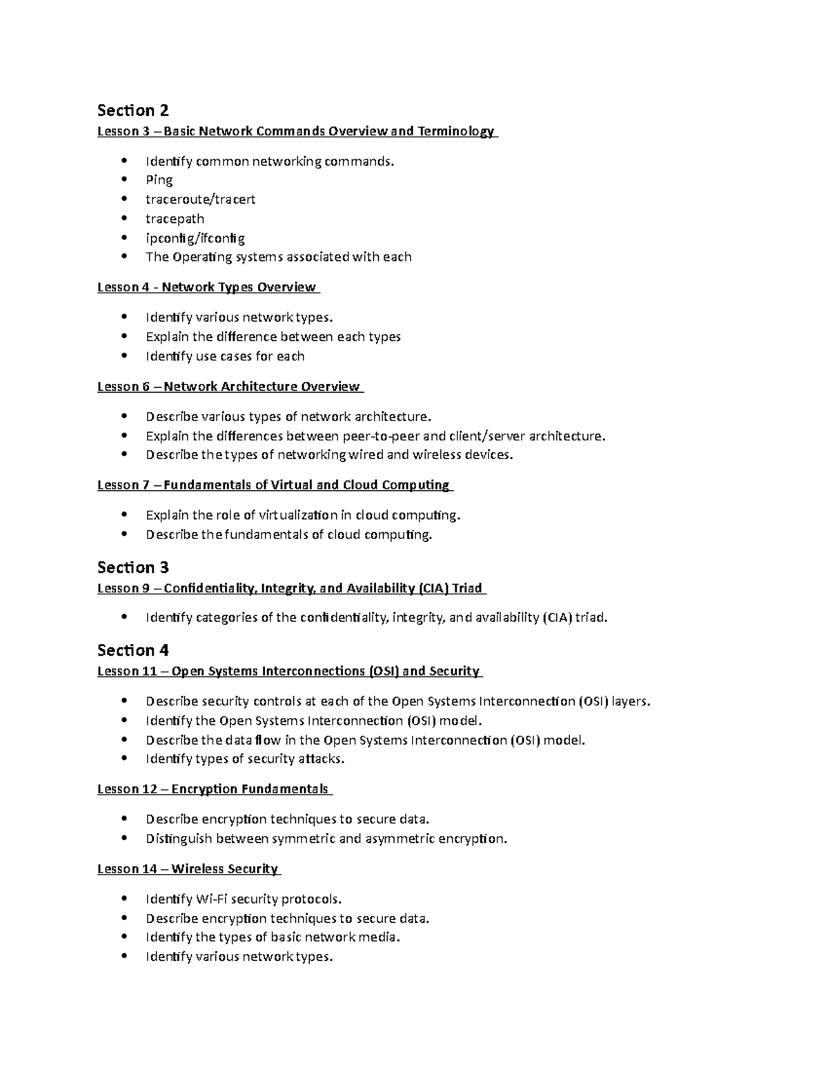 C172 Study Plan V 2 - Section 2 Lesson 3 – Basic Network Commands ...
