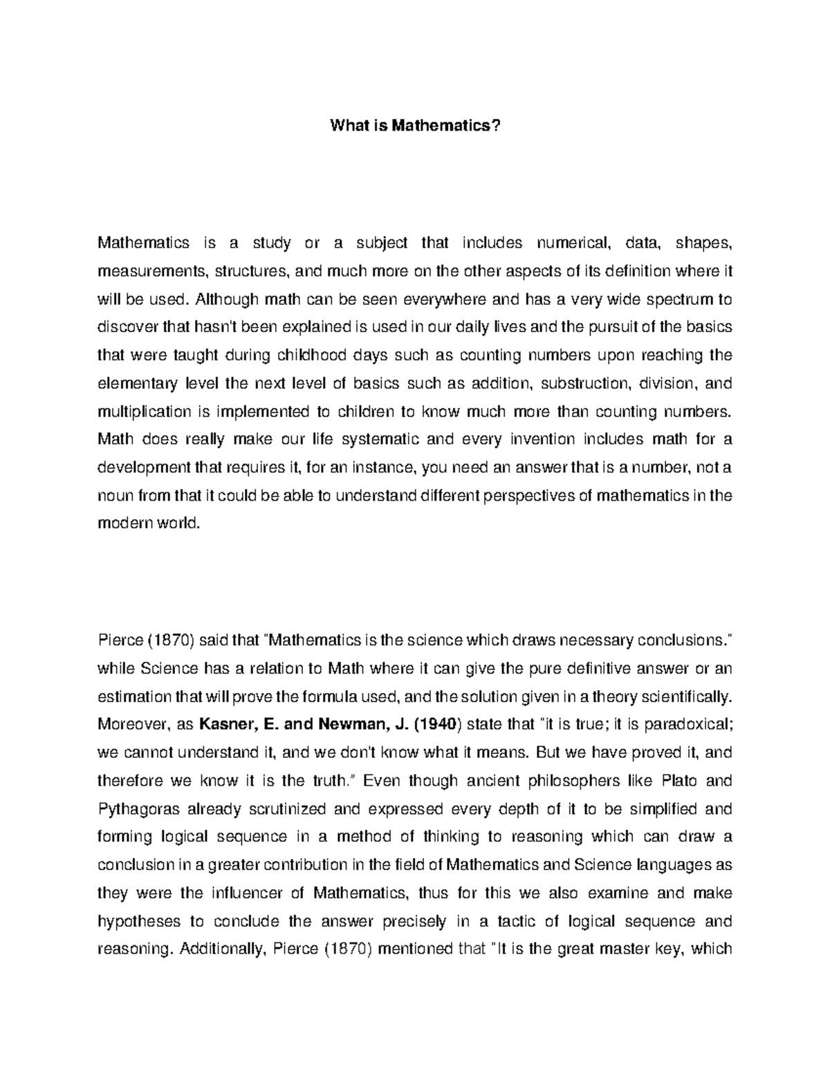 What is Mathematics to you? - What is Mathematics? Mathematics is a ...