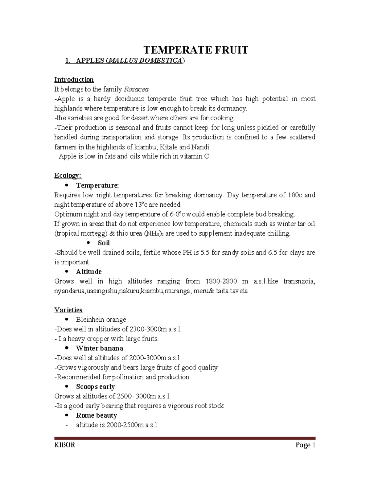 Crop module 3 compbined - TEMPERATE FRUIT 1. APPLES (MALLUS DOMESTICA ...