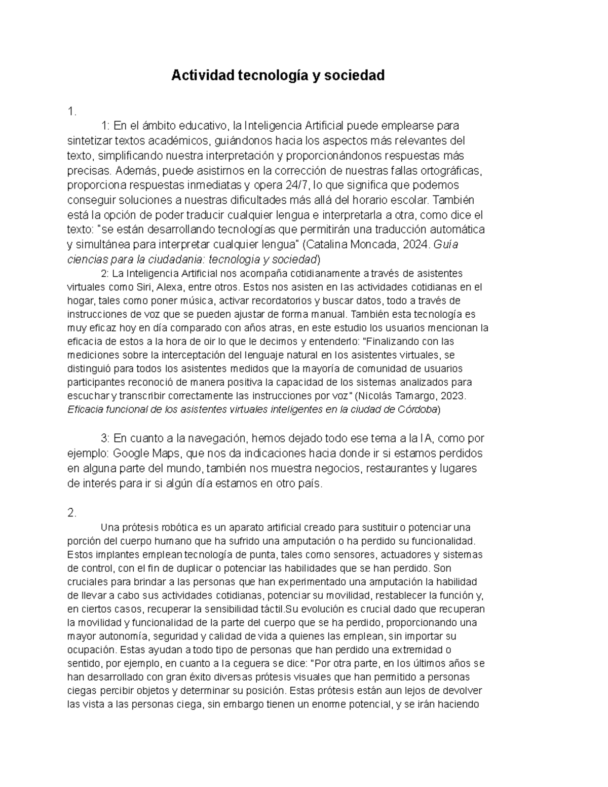 Actividad tecnología y sociedad - 1: En el ámbito educativo, la ...