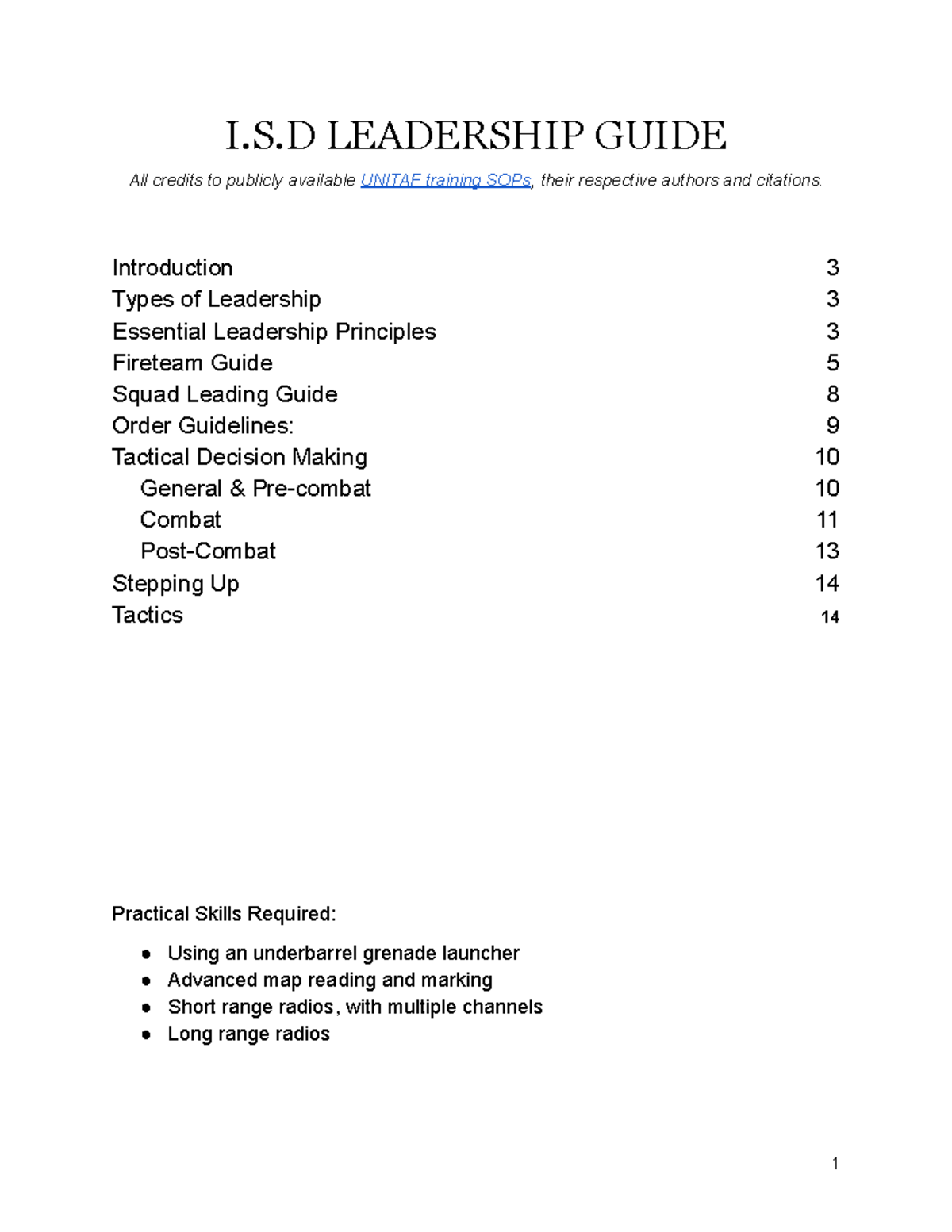 ISD BLT - this is a - I.S LEADERSHIP GUIDE All credits to publicly ...