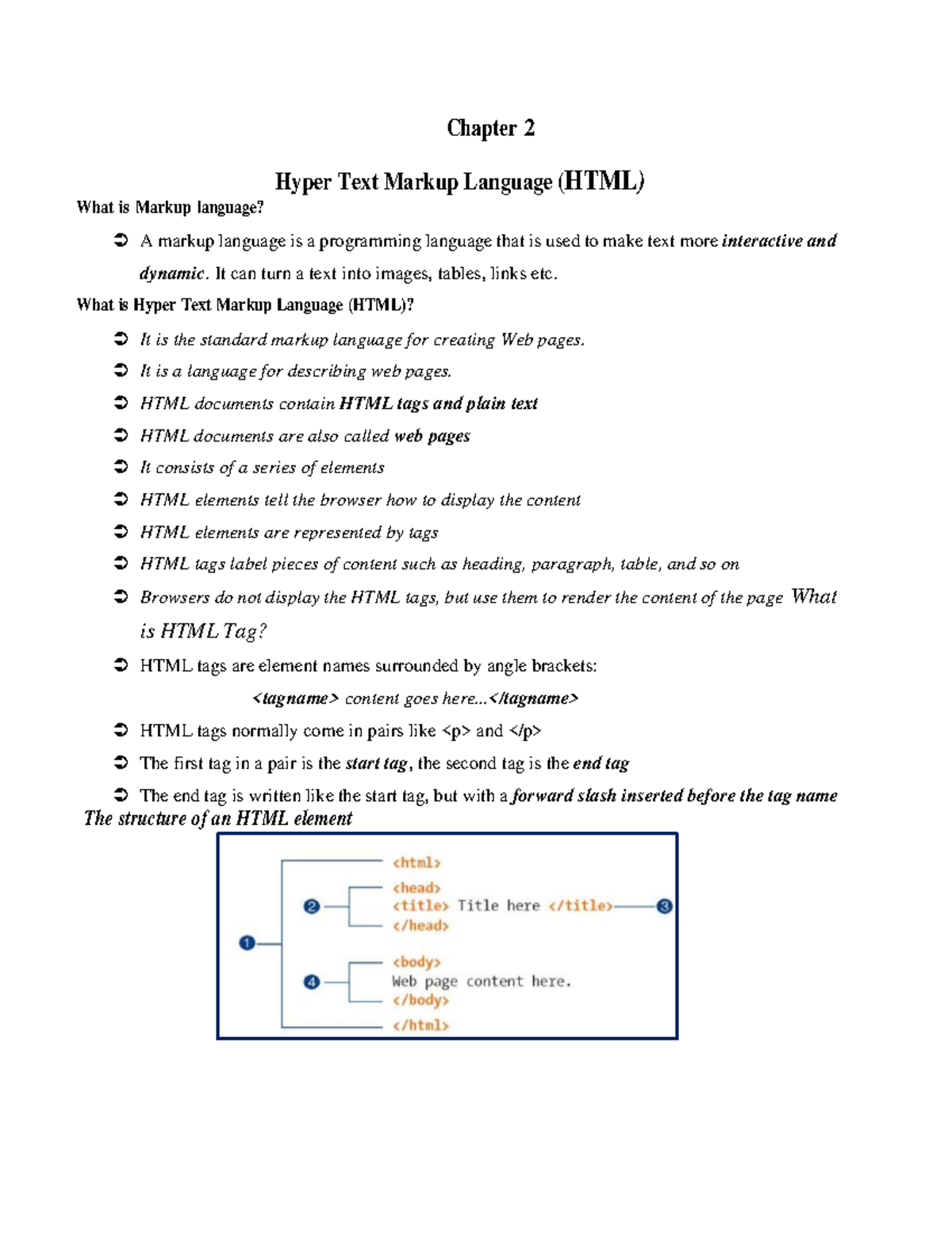 Chapter 2 - content of the unit 1.General concepts of Web design 2 ...