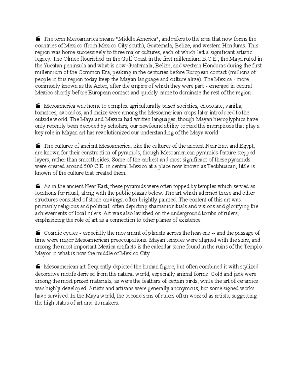 Ancient America - Mesoamerica - The term Mesoamerica means "Middle ...