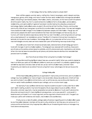 [Solved] Watch and follow along with The Text Messaging Dilemma activity - Introduction to ...