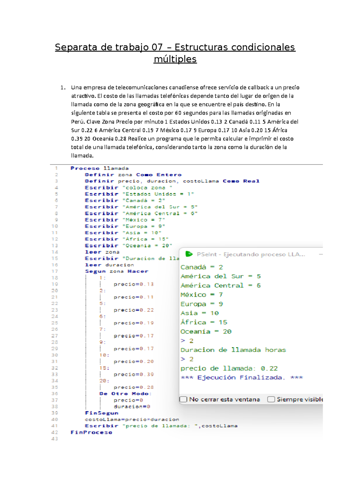 Separata de trabajo 07 - Principios de algoritmos - UTP - Studocu