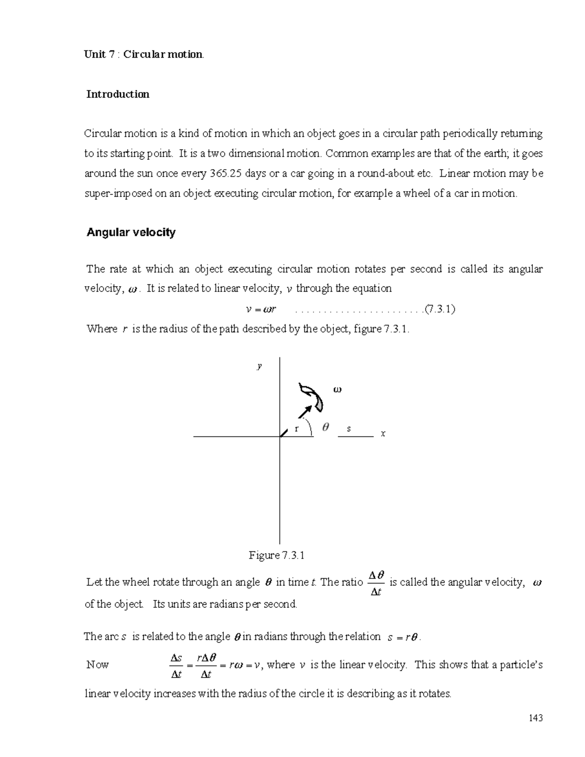 Unit 07 Circular motion and moment of a force - Unit 7 : Circular ...