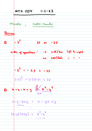 Section 2 - Explained - MTH 154 - Studocu