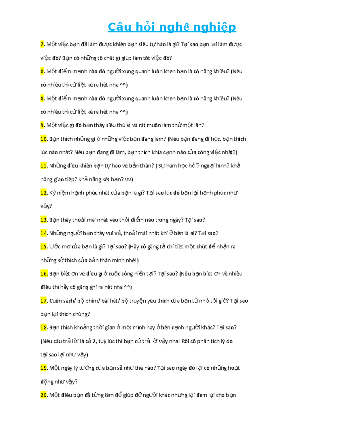 Hhhhh - voiv - M ột vi ệc b ạn đã làm đ ược khiếến b ạn siếu t ự hào là ...