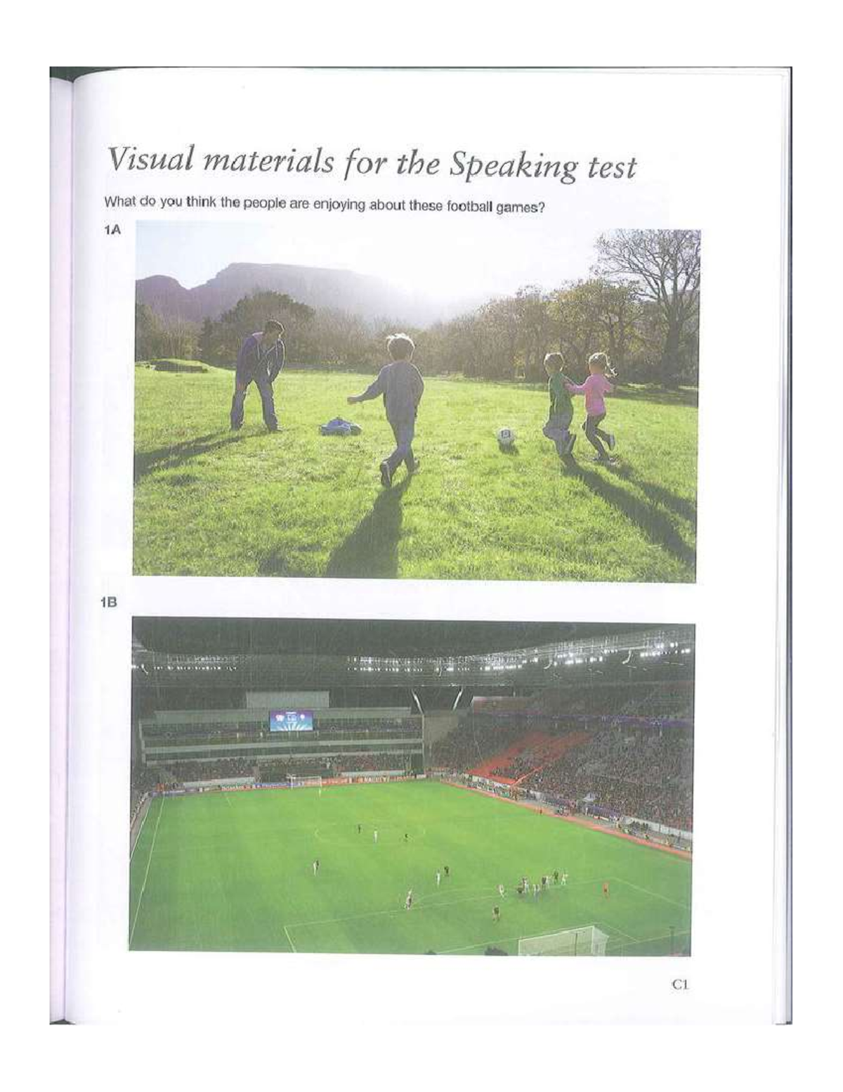 First 1 speaking material - Visual materials for the Speaking test What ...