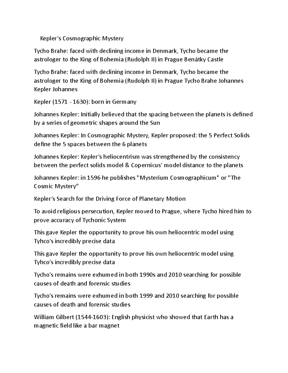 SC-NATS-1745- Unit 4 notes part 3 - Kepler’s Cosmographic Mystery Tycho ...