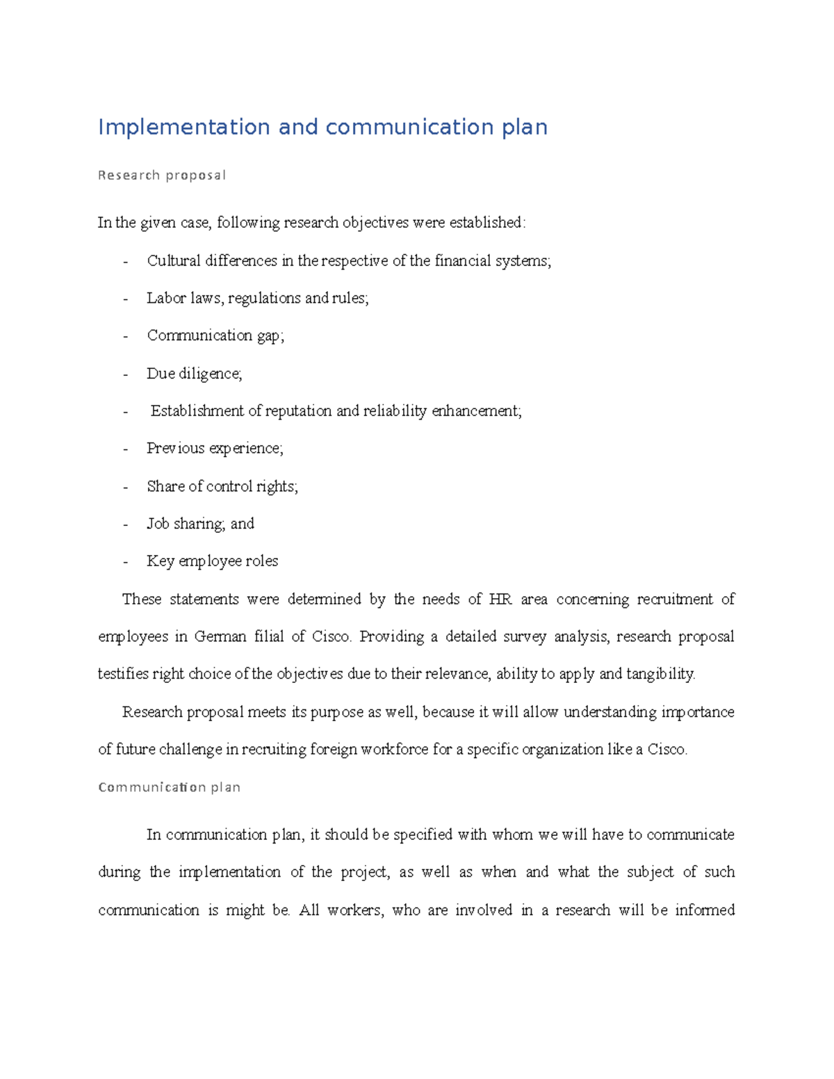 HRIS - This part of the assignment was a mandatory - Implementation and ...