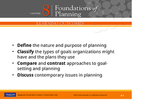 Robbins ch01a - MH- 2 Describe some early management examples Explain ...