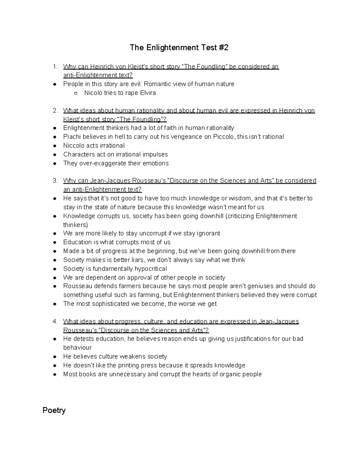 The Enlightenment Test #2 - The Enlightenment Test Why can Heinrich von ...