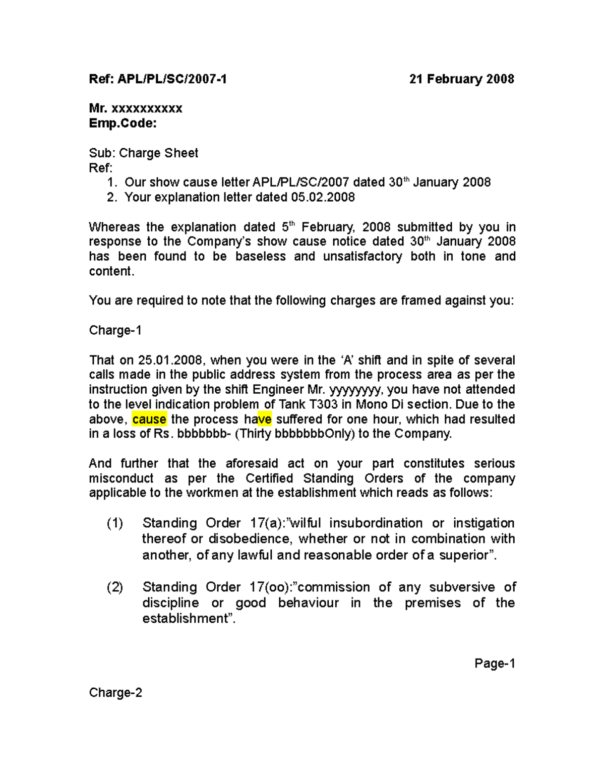 Charge Sheet Dratf Finalnsii - Ref: APL/PL/SC/2007-1 21 February 2008 ...