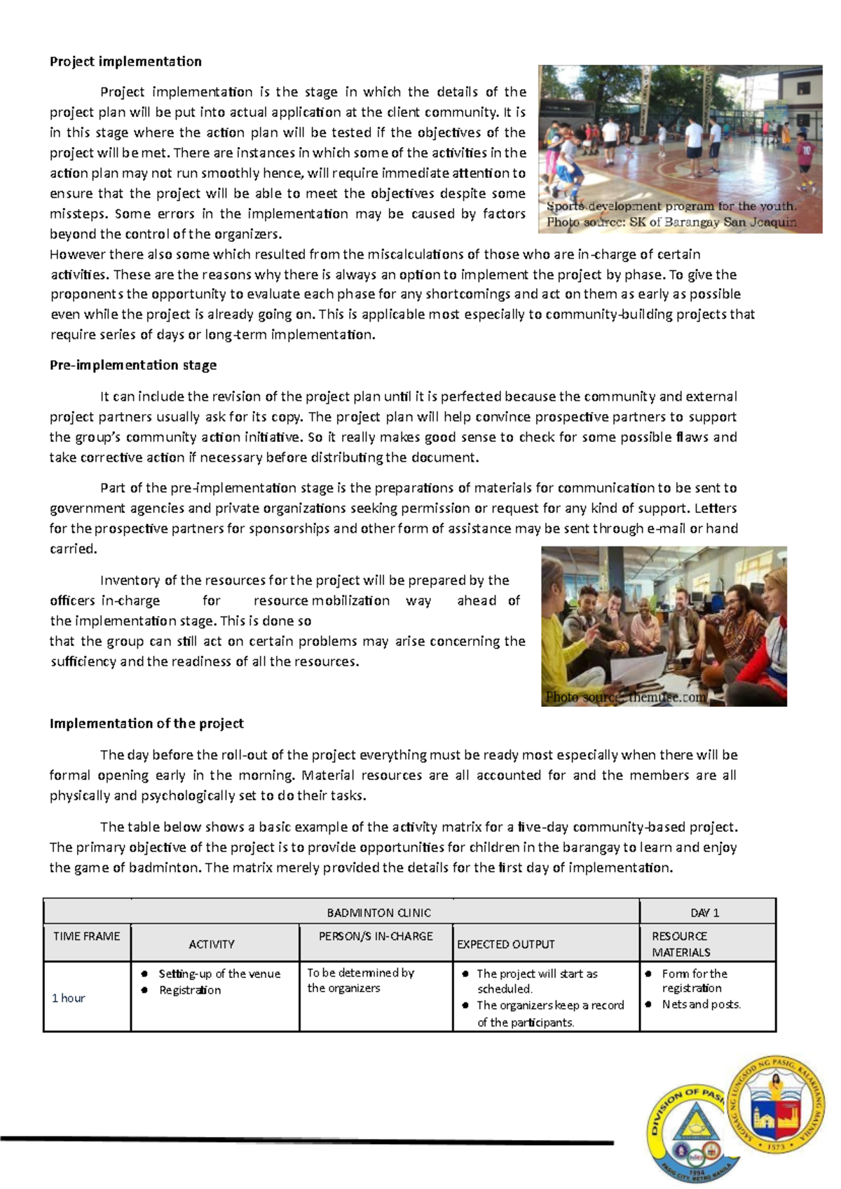 CESC 4TH MOD16 - utddgnusiucosutuosof - Project implementation Project ...